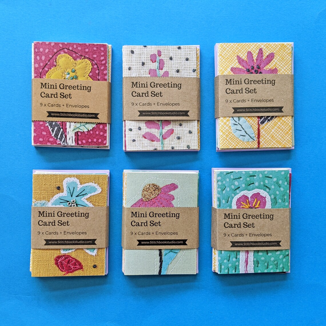 Mini Greetings Card Set 9 Cards and Envelopes - Etsy UK