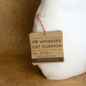 Cat Cushion: White With Blue Eyes (mr Wilbur Whiskers) - Etsy