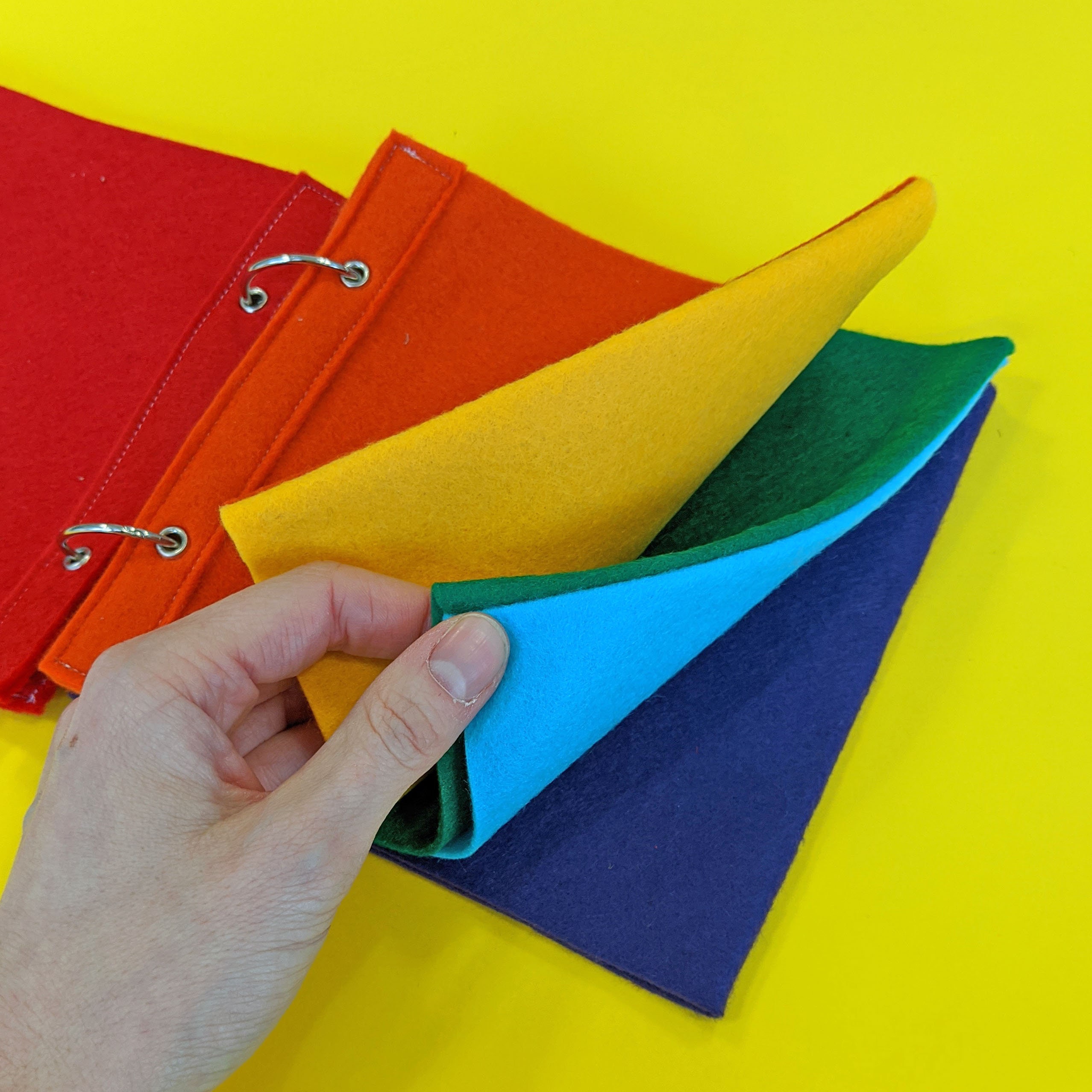 Rainbow Felt Blank Fabric Stitchbook - Etsy UK