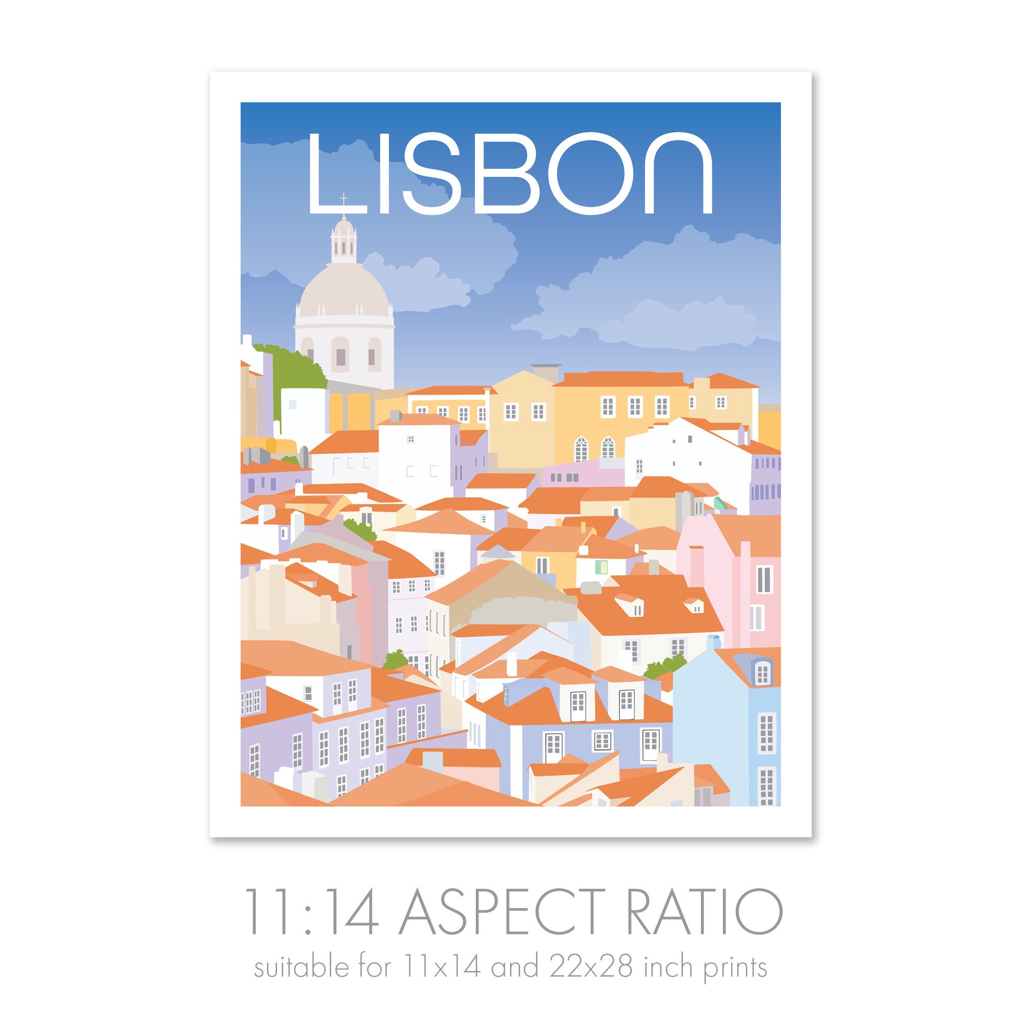 Printable Lisbon Portugal Poster - Etsy