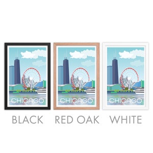 Framed Chicago Illinois Poster - Etsy
