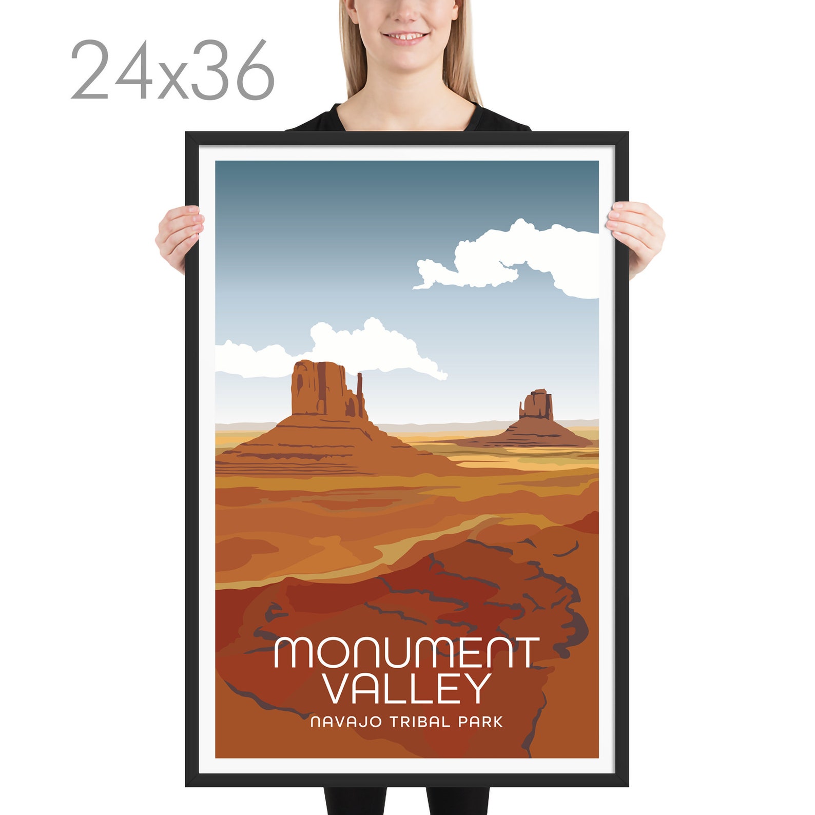 Framed Monument Valley Poster - Etsy