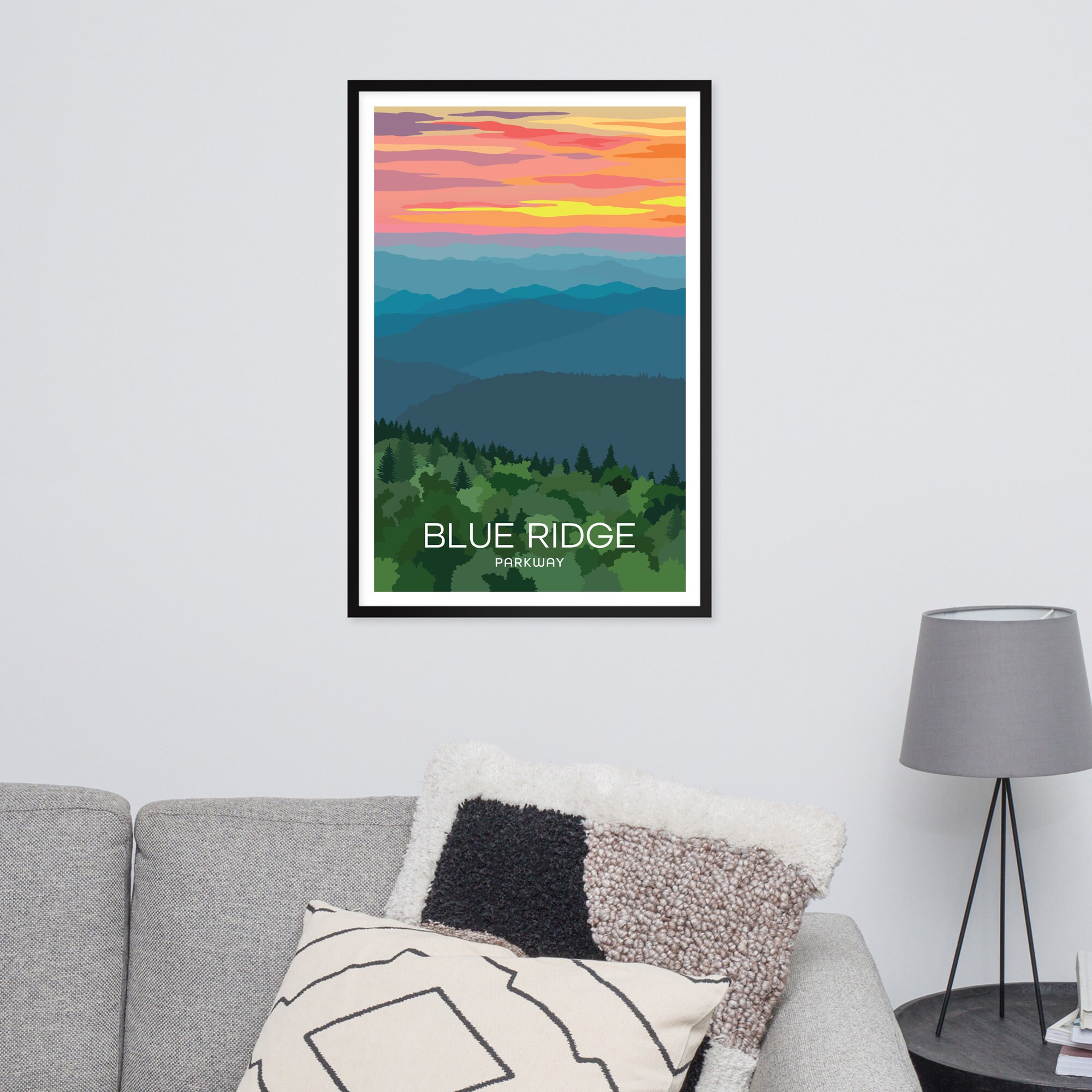 Framed Blue Ridge Parkway Poster - Etsy