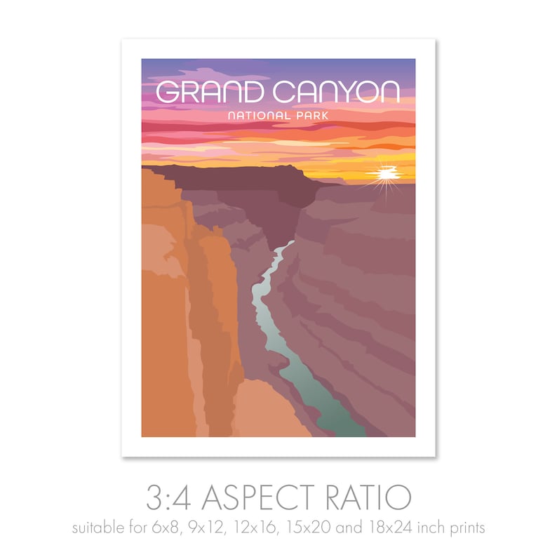 Printable Grand Canyon National Park Poster - Etsy
