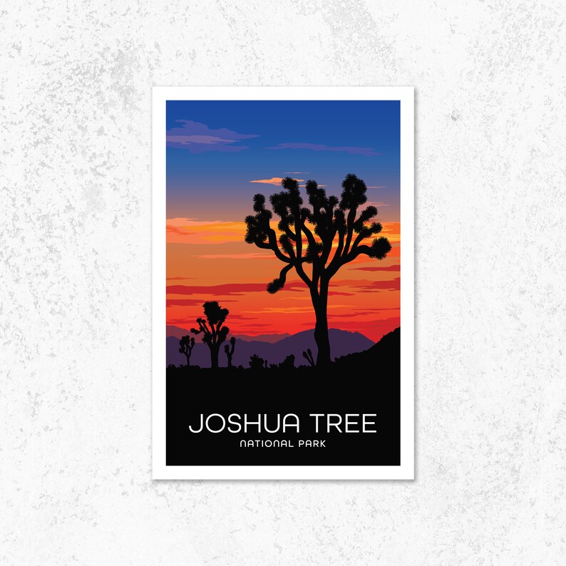 Joshua Tree National Park at Sunset Poster - Etsy
