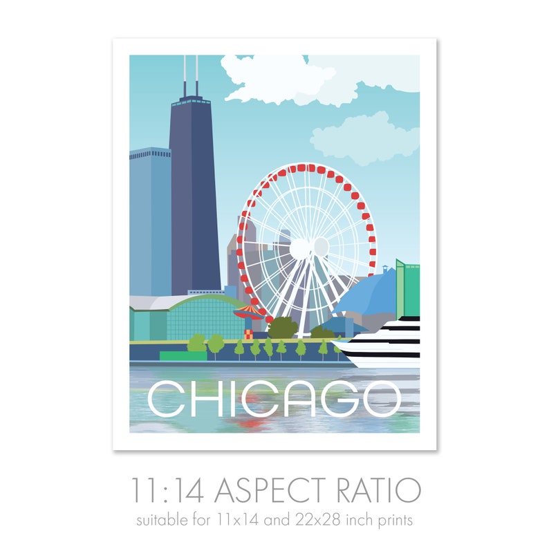 Printable Chicago Illinois Poster - Etsy