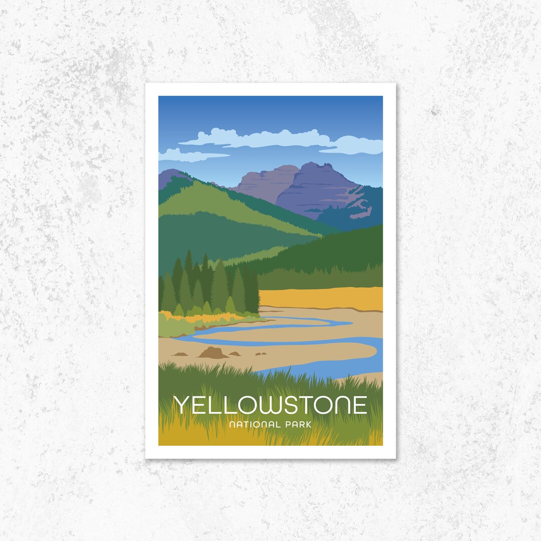 Yellowstone National Park Poster - Etsy