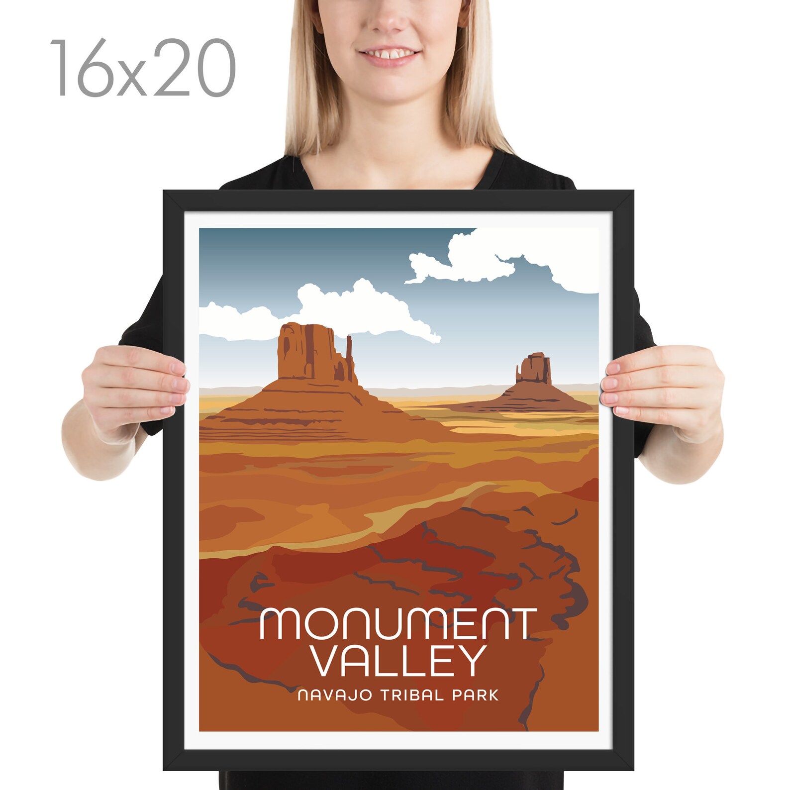 Framed Monument Valley Poster - Etsy