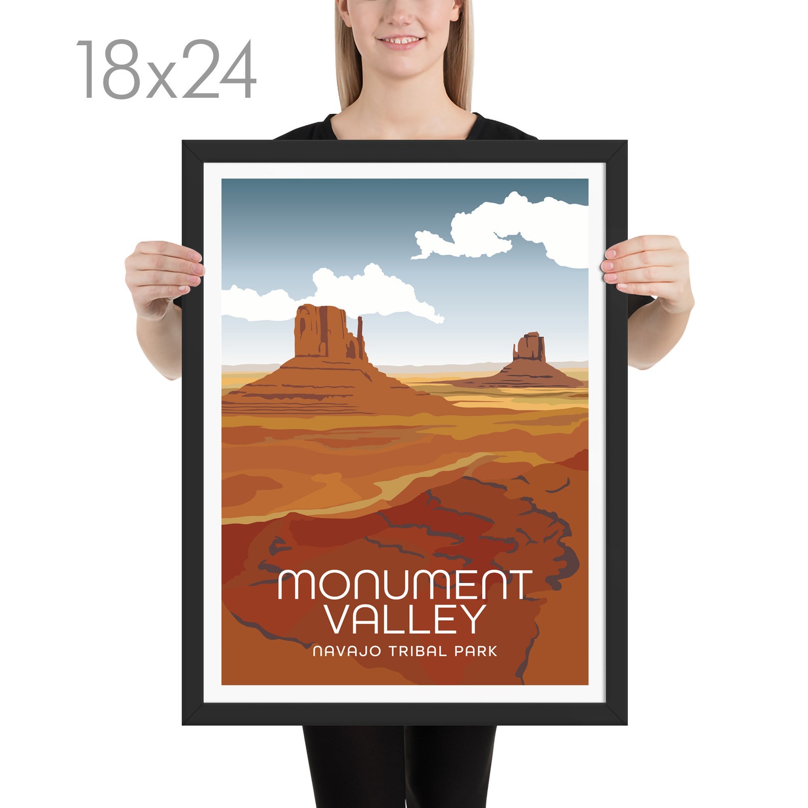 Framed Monument Valley Poster - Etsy