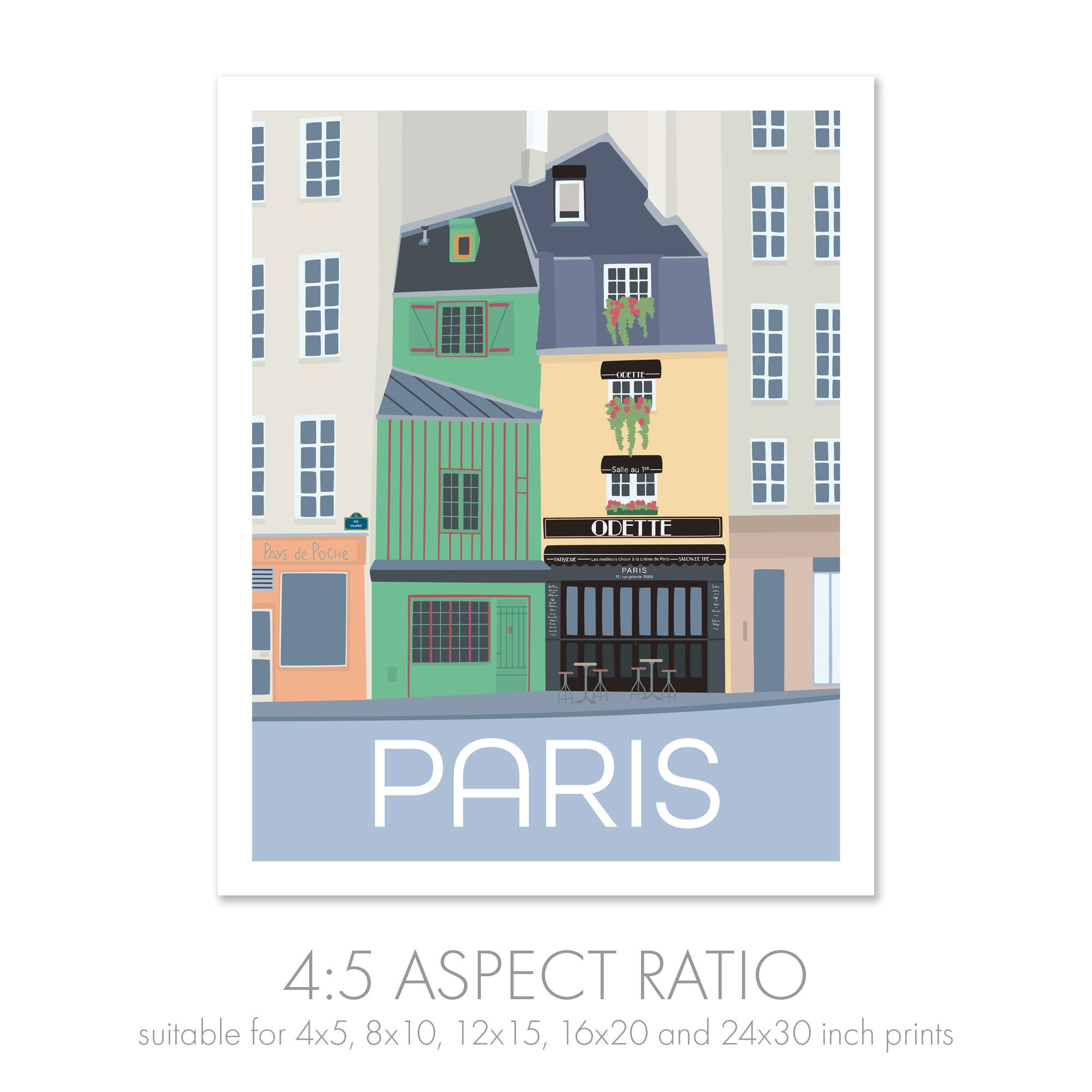Printable Paris France Poster - Etsy