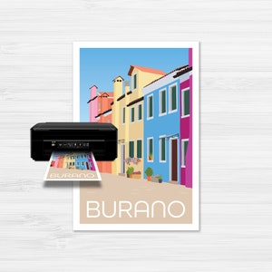 Printable Burano Italy Poster - Etsy