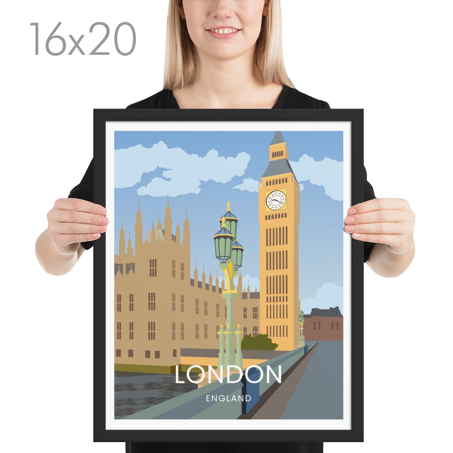 Framed London England Poster | Etsy