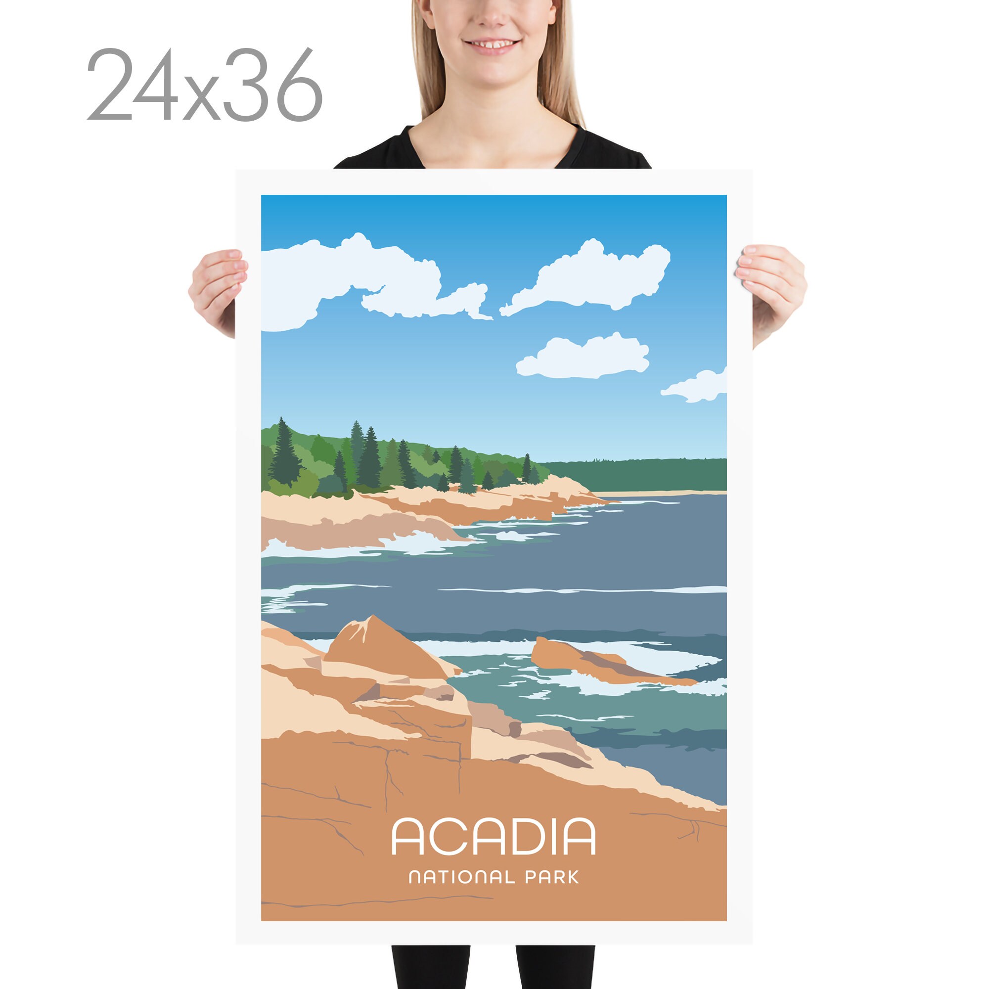 Acadia National Park Poster - Etsy