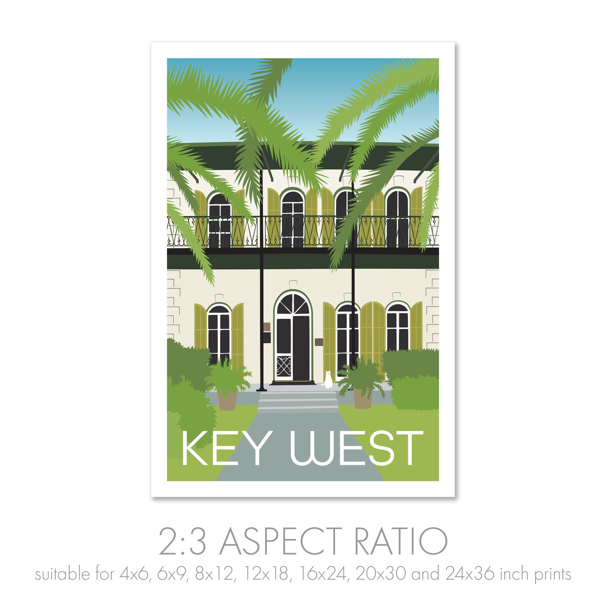 Printable Key West Florida Poster - Etsy