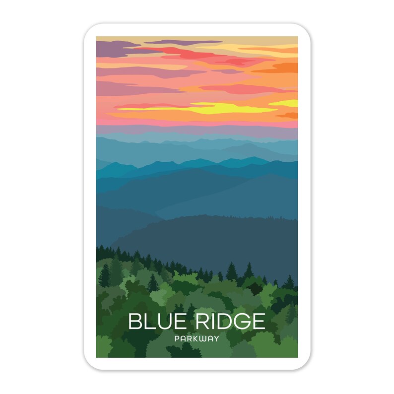 Blue Ridge Parkway Sticker - Etsy