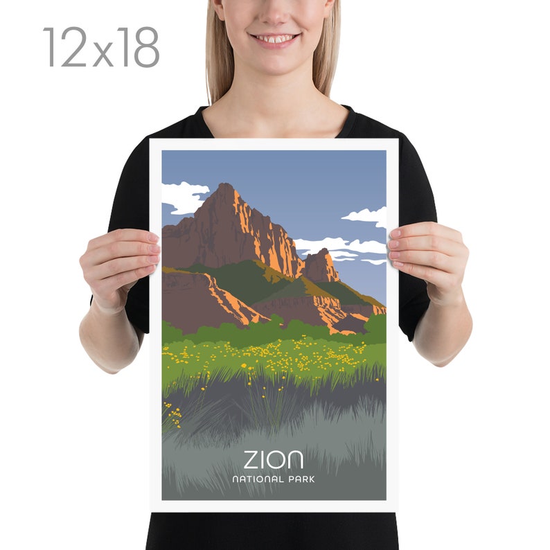Zion National Park Poster - Etsy