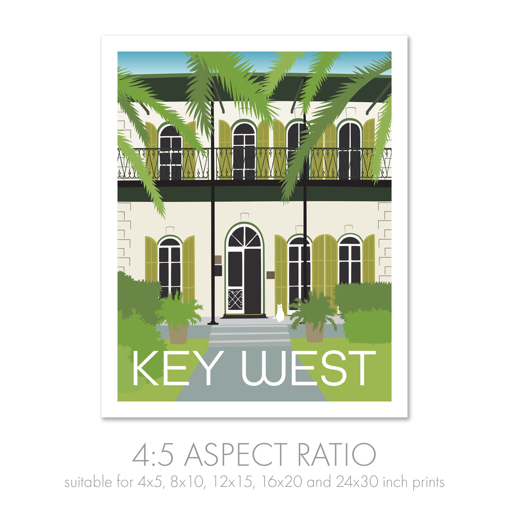 Printable Key West Florida Poster - Etsy