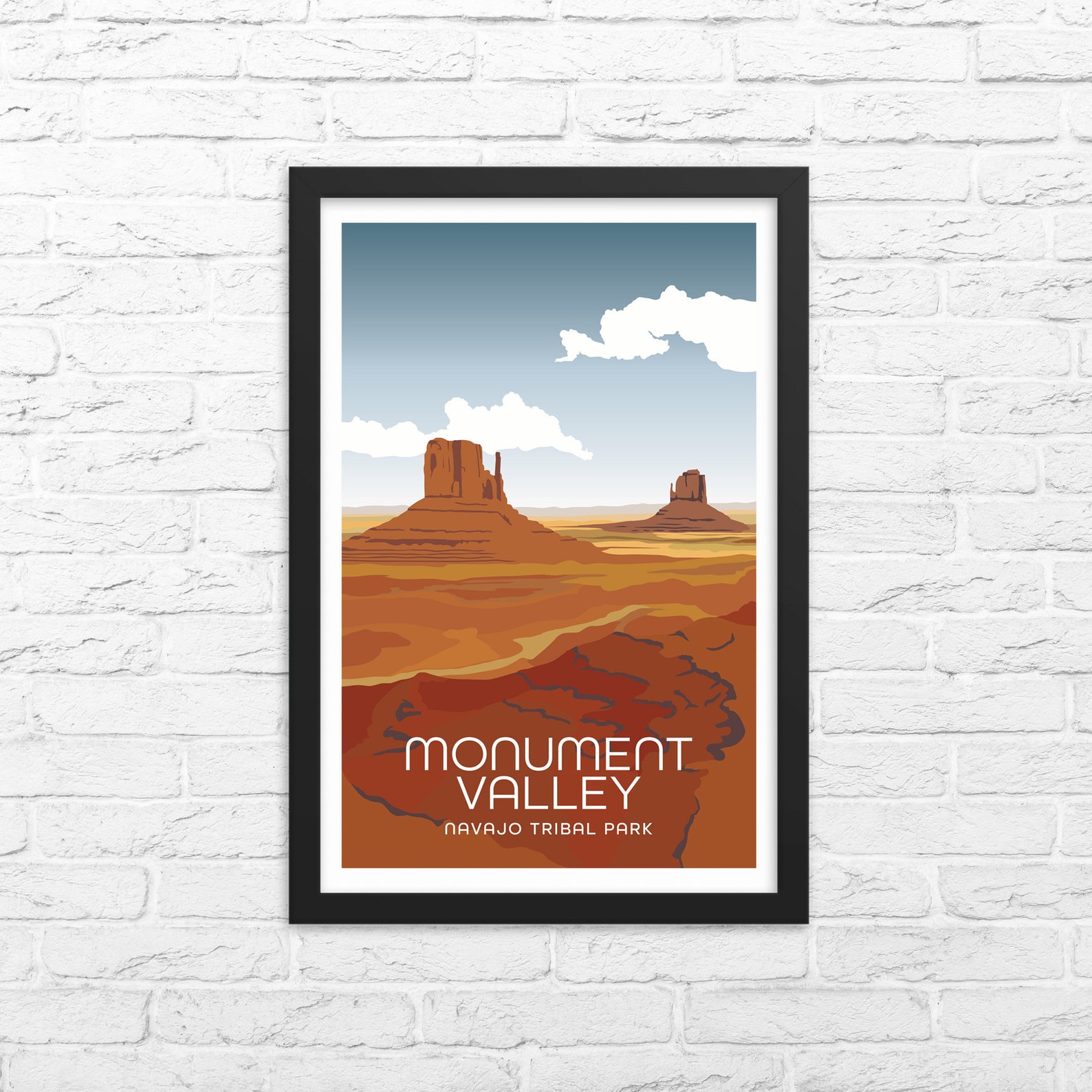 Framed Monument Valley Poster - Etsy