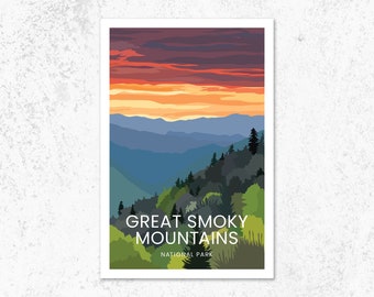 Smoky Mountains Poster | Etsy