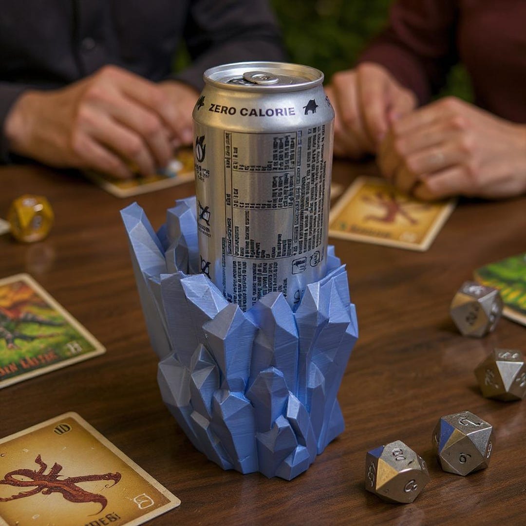 Can Holder and Dice Roller - Frostbite Shard, 3D Printed Gaming ...