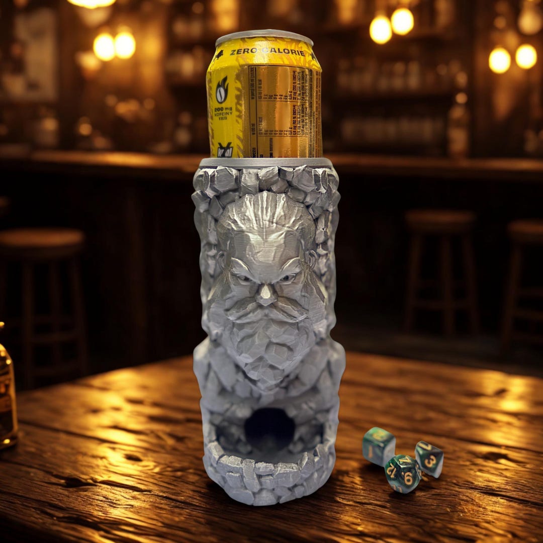 Stone Beard Dice Tower Mug, DND Dice Roller With Can Slot, Viking Gift ...