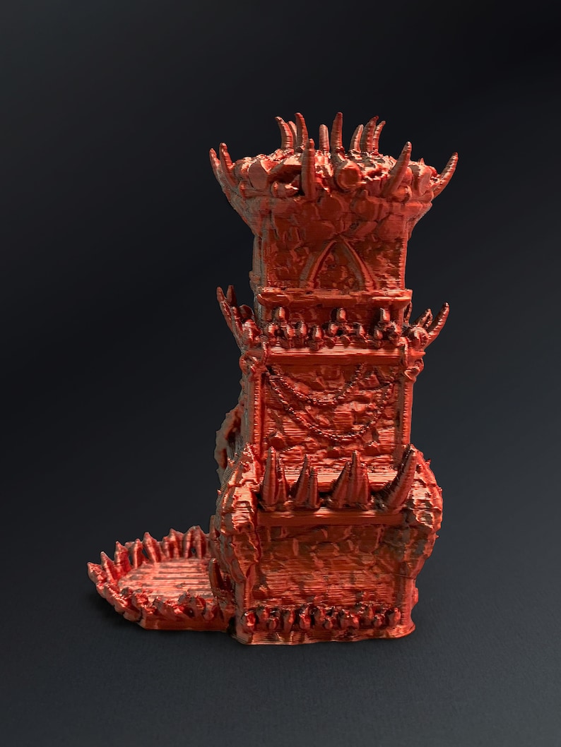 3D Printed Dark Fortress Dice Tower, Gothic Gaming Accessory - Etsy