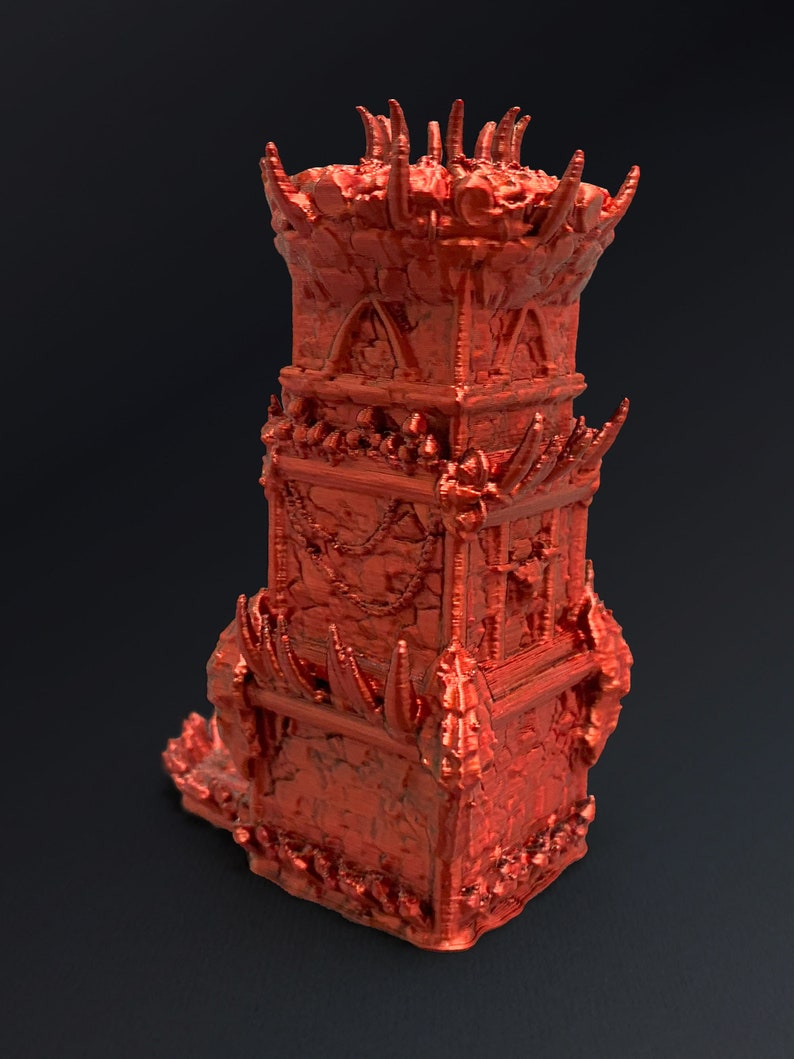 3D Printed Dark Fortress Dice Tower, Gothic Gaming Accessory - Etsy