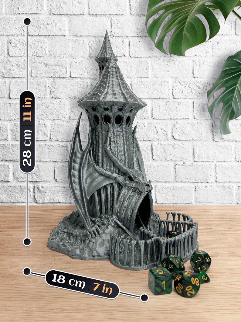 3D Printed DND Castle Dice Tower, Fantasy Roller, Accessories for Dungeons and Dragons - Etsy