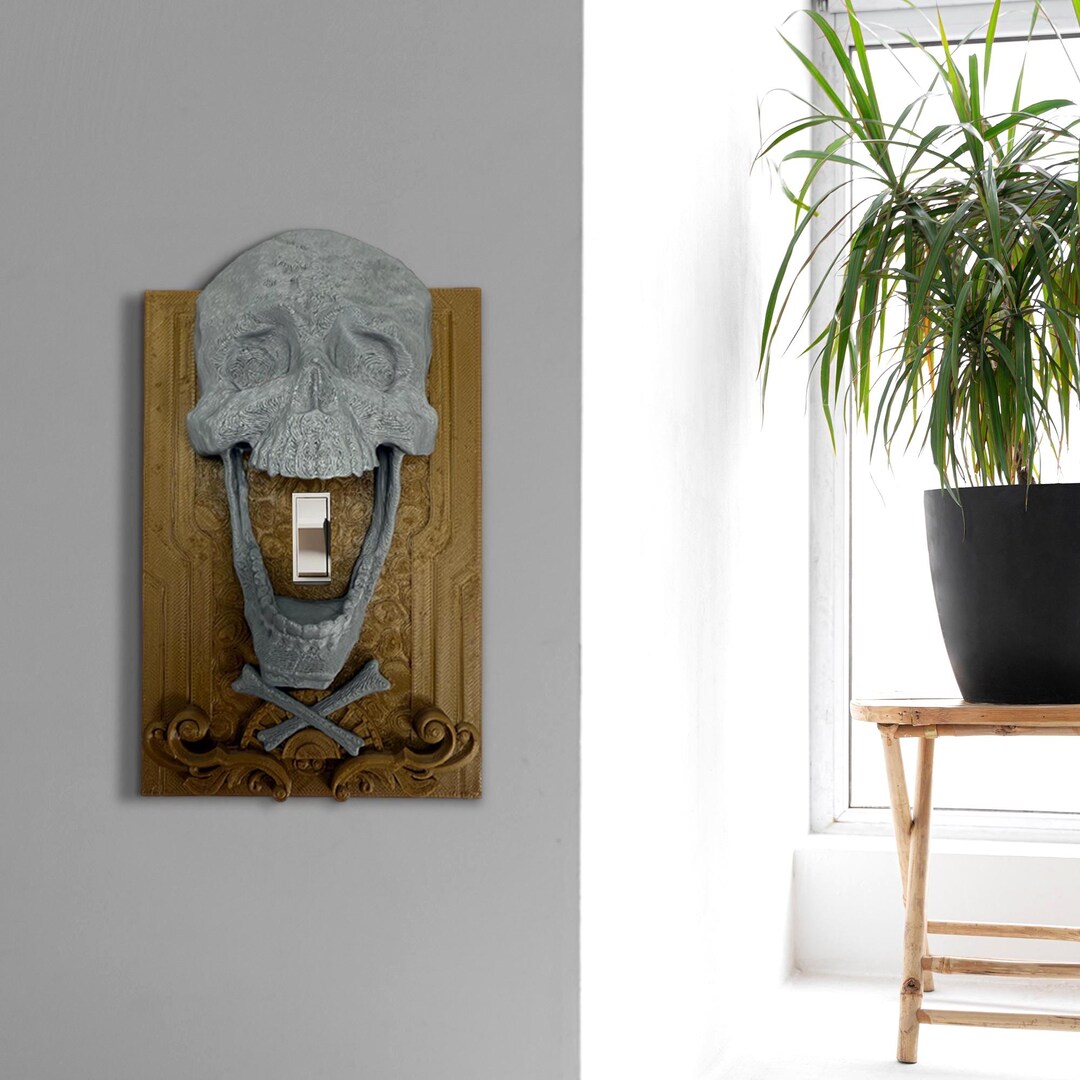 Skull Light Switch Cover, Horror Wall Plate, Gothic Switch Plate ...