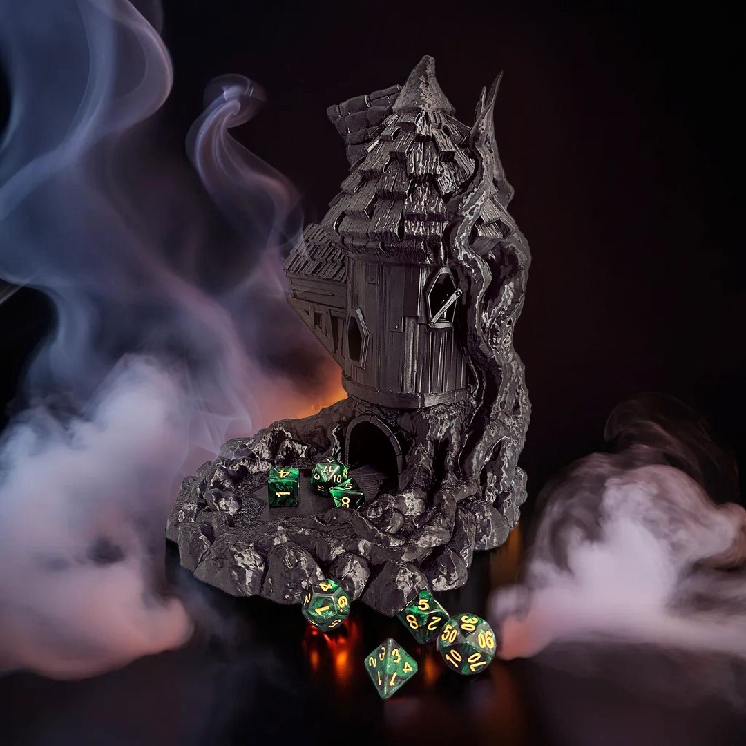 Wizard Dnd, Dungeon Master Dice Roller, Wizard Cabin Dice Roller, 3D ...