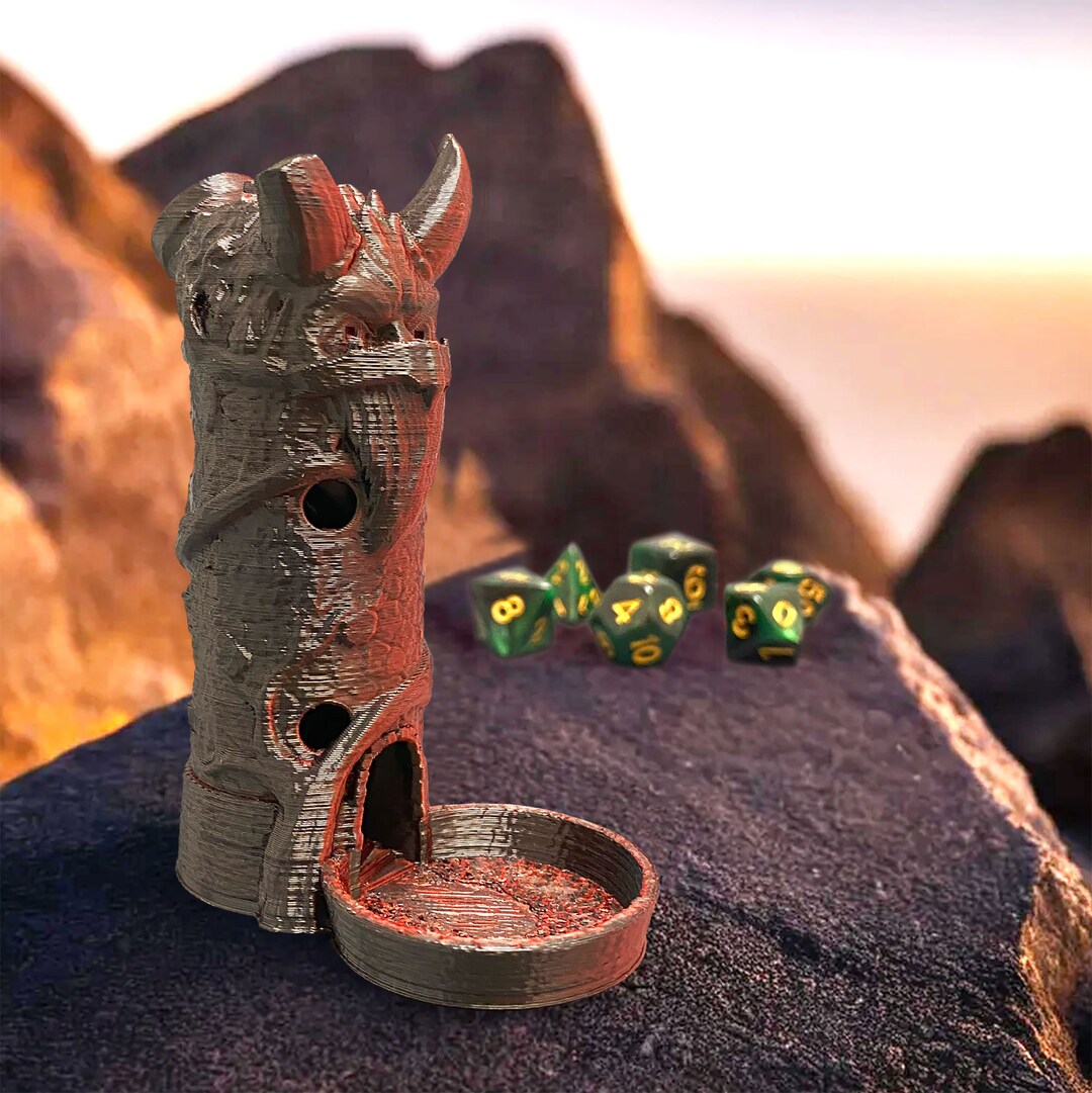 Devil Dice Tower for DND, 3D Printed Dice Roller for Pathfinder ...