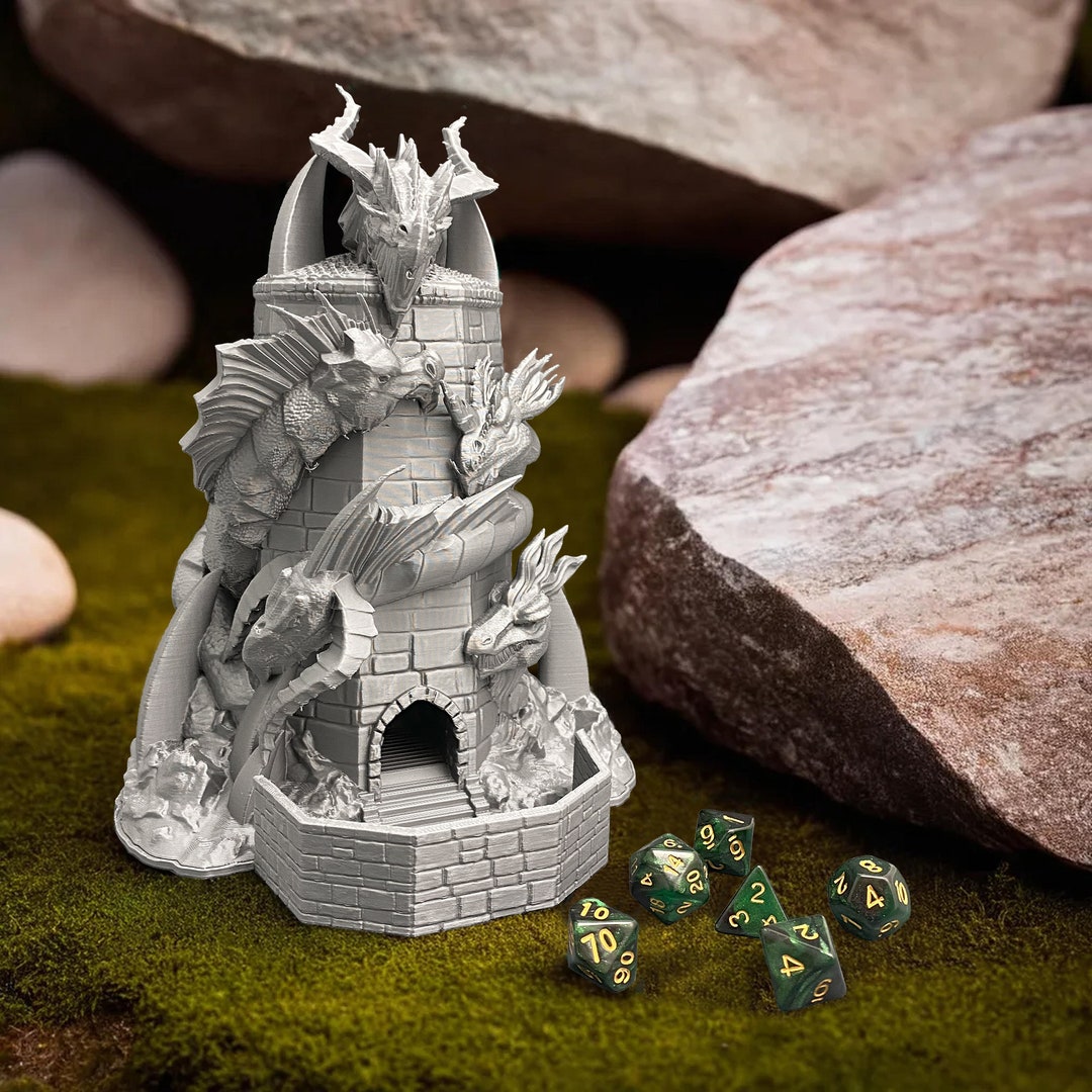 Tiamat Dice Tower for Dungeons and Dragons, Dnd Gifts Like Dice Roller ...