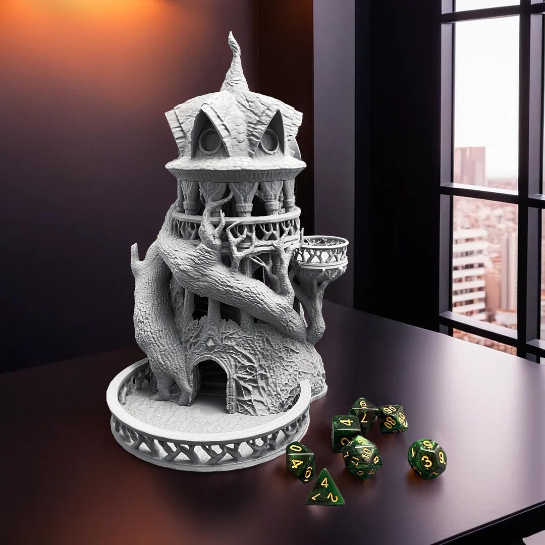 Druid Dice Tower Like DND Gifts, 3D Printed Dice Roller Like DND ...