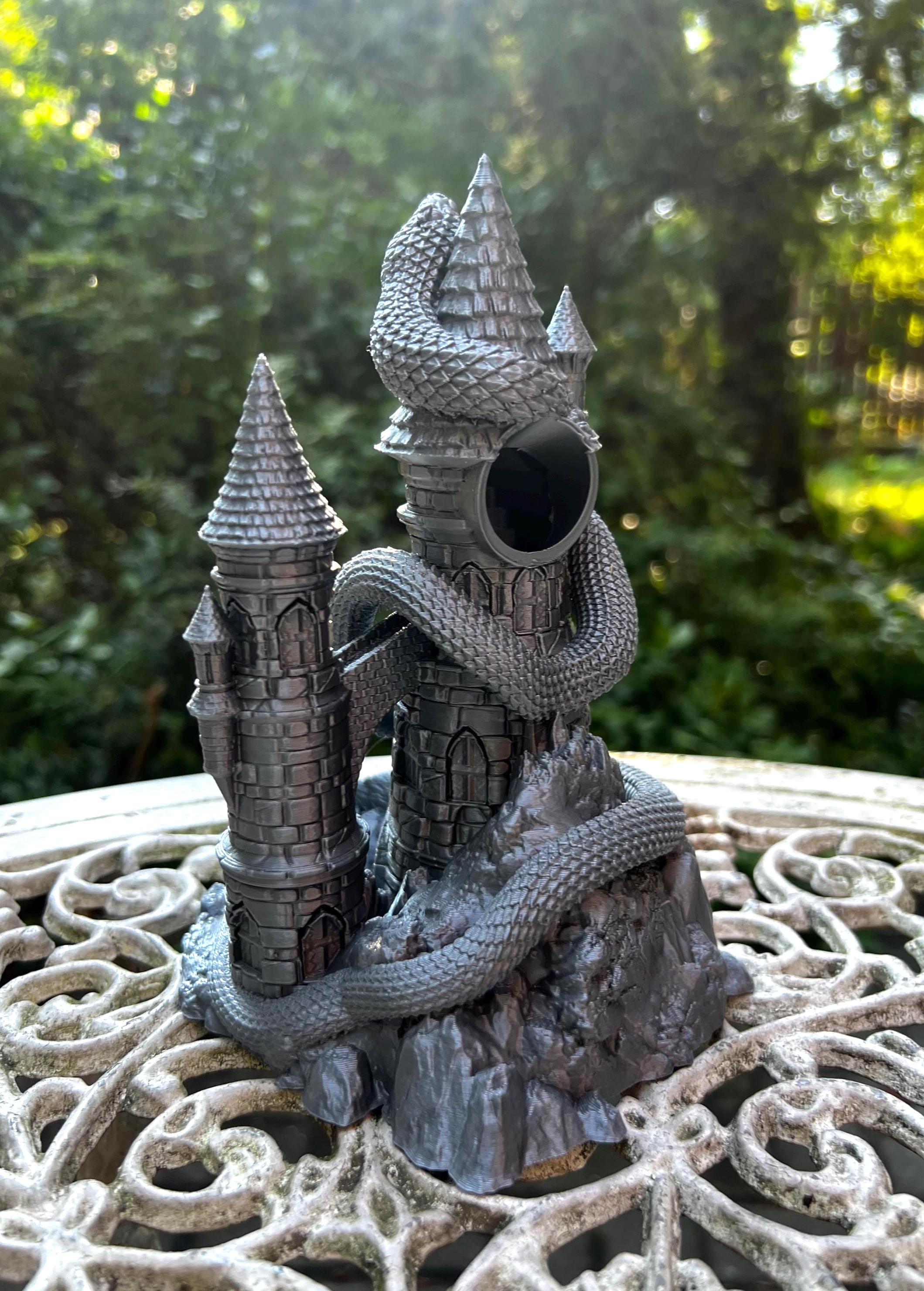 Serpentine Castle Dice Tower, 3D Print RPG Dice Roller, DND Accessories ...