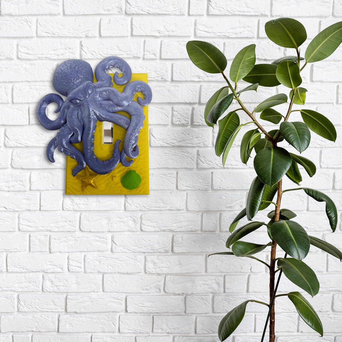 Octopus Light Switch Cover, 3D Printed Ocean Theme Decor for Home - Etsy
