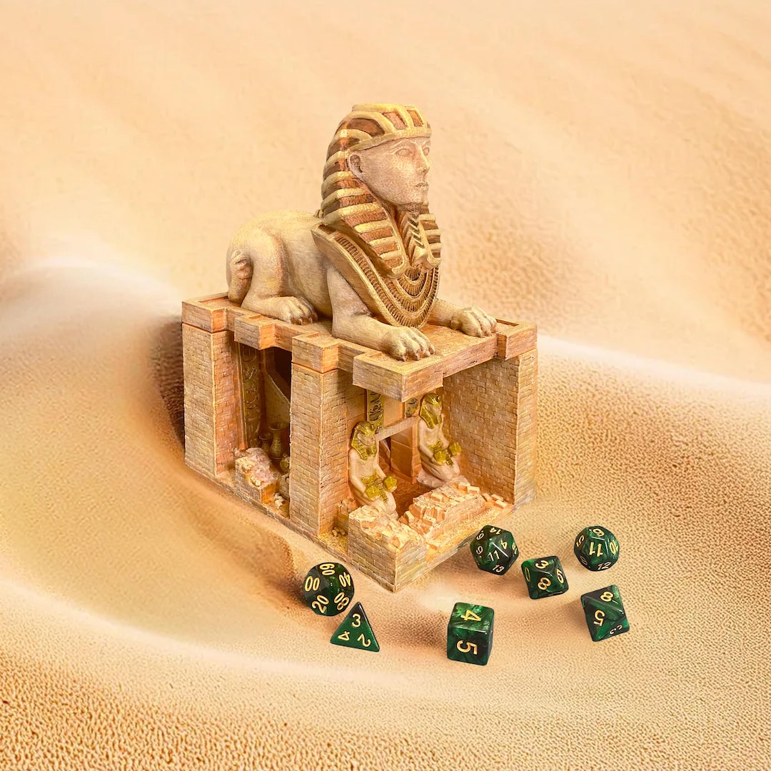 Hand Painted Egypt Dice Tower for Dungeon Master, Dice Towers Like ...
