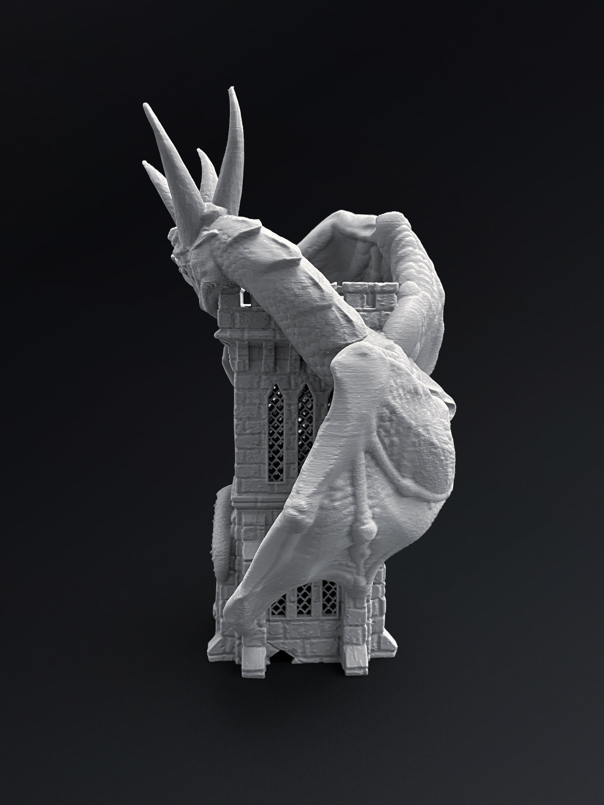 Wyvern Dice Tower for Dungeons and Dragons, Ready to Paint Dice Roller ...