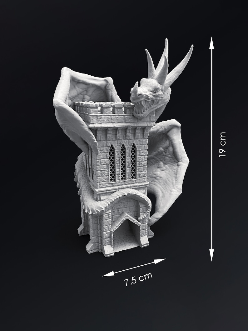 Wyvern Dice Tower for Dungeons and Dragons, Ready to Paint Dice Roller ...