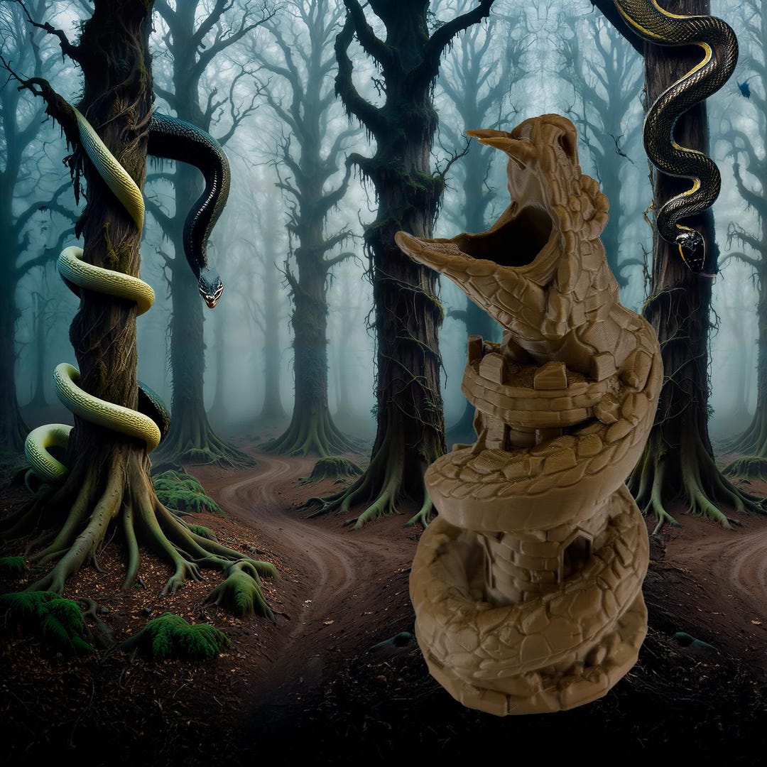 Basilisk Dice Tower for Dungeons and Dragons, TTRPG Accessories for ...
