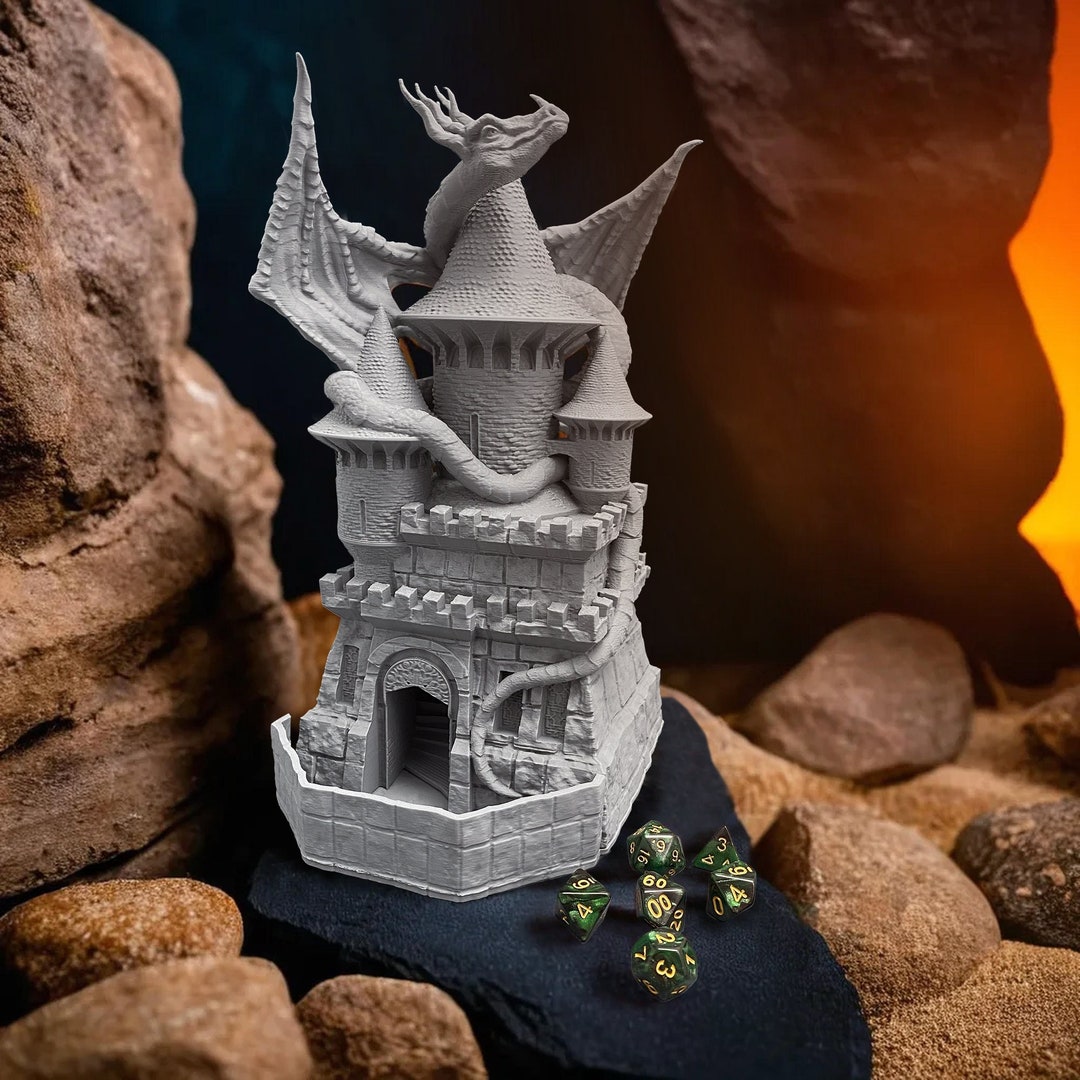Game Master Dice Tower for Dungeons and Dragons, Ready to Paint DND ...