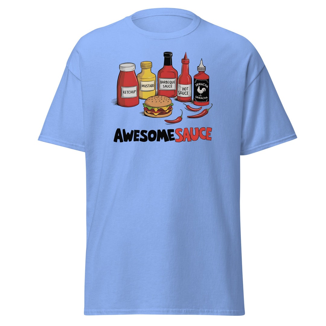 Awesomesauce Condiments & Cheeseburger T-shirt, Ketchup Mustard ...