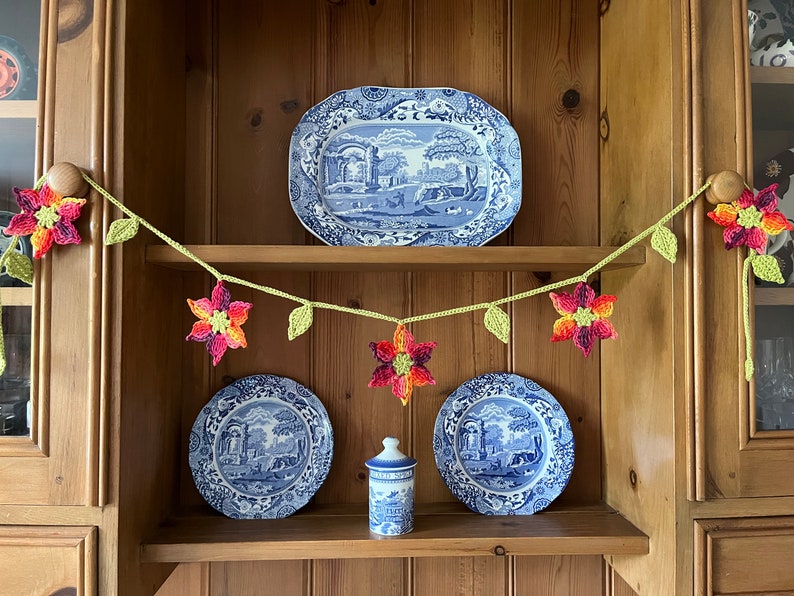 Crochet Flower Garland Bunting Bright Multicoloured - Etsy UK