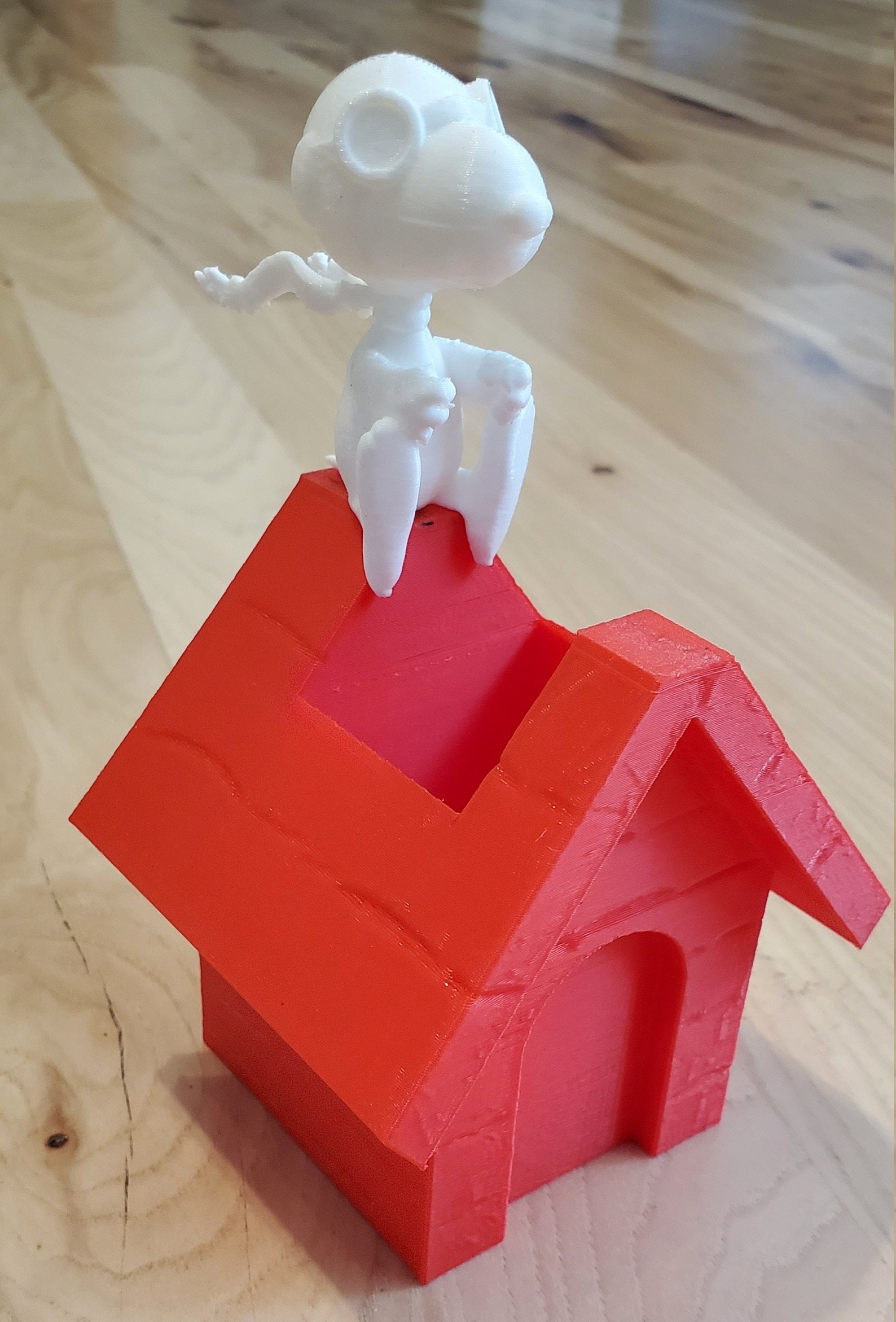 Snoopy's Dog House With Snoopy Pilot 3D Printed Planter - Etsy