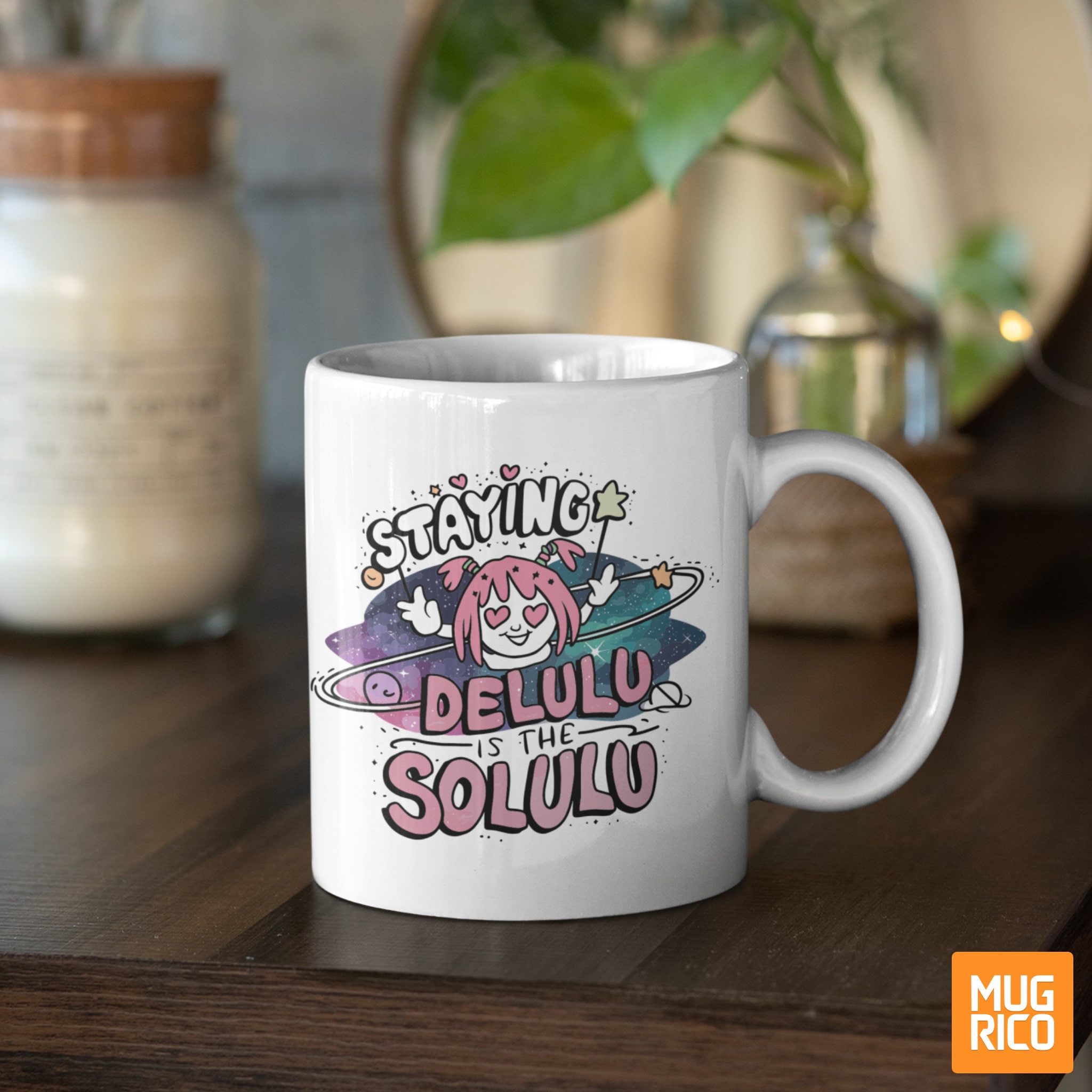Staying Delulu is the Solulu Fun Meme Quote Ceramic White Mug, 11oz ...