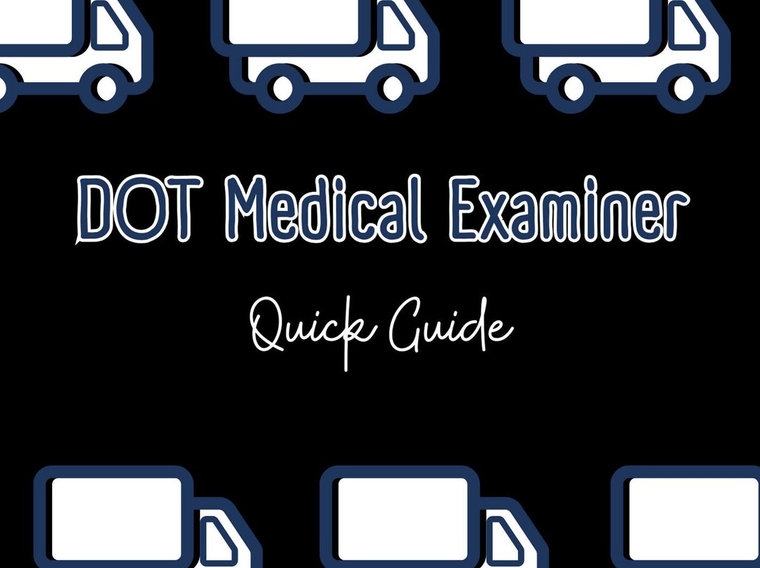 DOT Medical Examiner Study Guide - Etsy