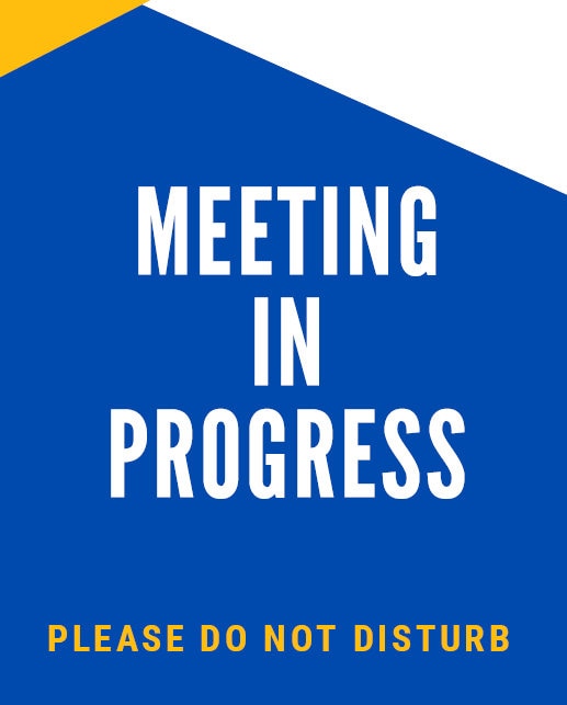Meeting in Progress & Room Available Sign - Digital Download 18x24 - Etsy