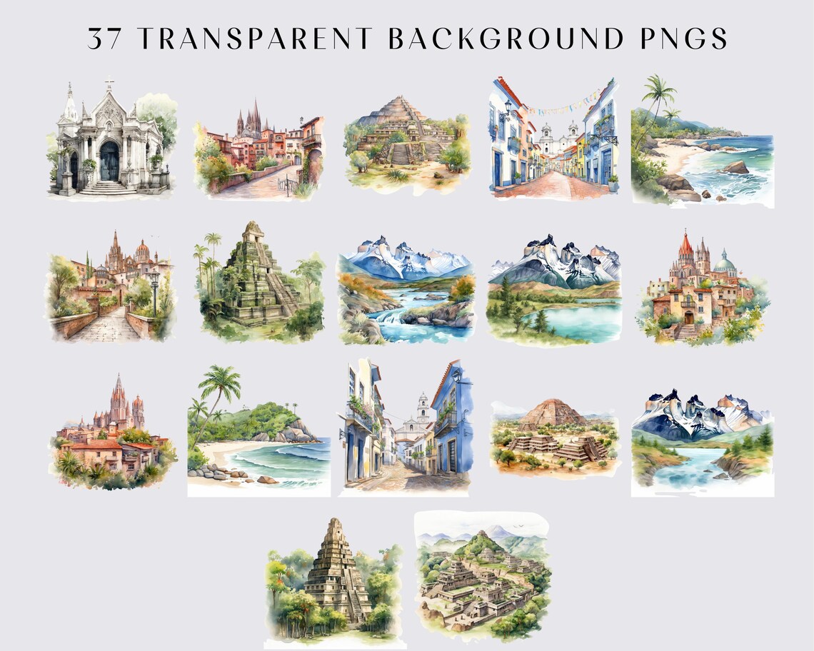 37 Latin America Landmark Clipart, Landmark PNG Latin America Vacation ...