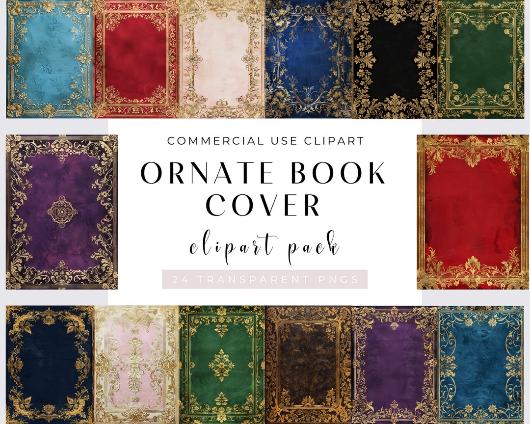 Ornate Gold Book Covers, Printable Decorative Book Covers 8.5 X 11 ...