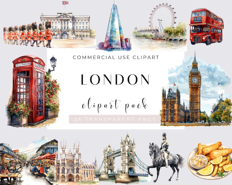 London Clipart British Landmark, 26 PNG London Vacation Travel Clipart ...