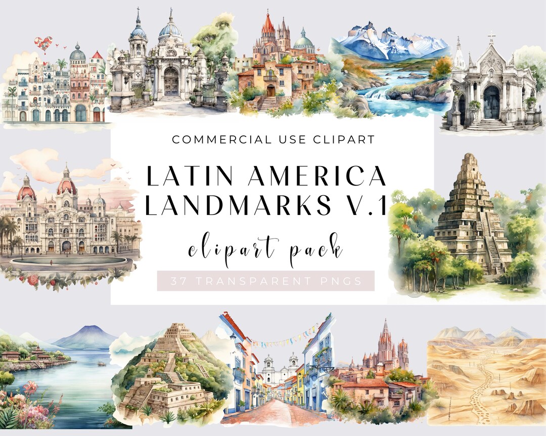 37 Latin America Landmark Clipart, Landmark PNG Latin America Vacation ...
